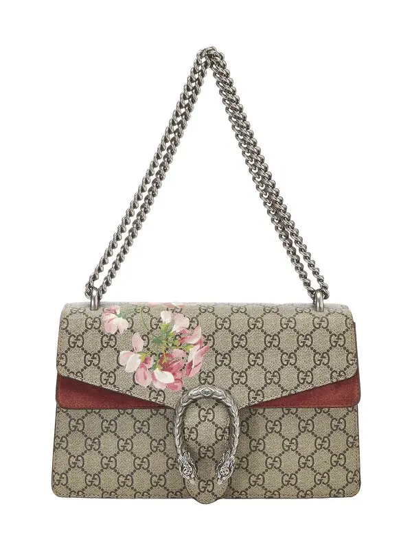 Gucci Gg Blooms Supreme Canvas Dionysus Shoulder Bag - Pink