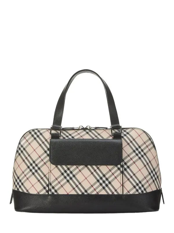 Burberry House Check Jacquard Dome Handbag - Black