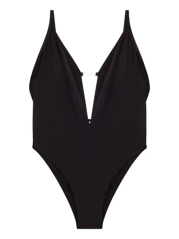 Diesel Oval D-plaque Jersey Bodysuit - Black