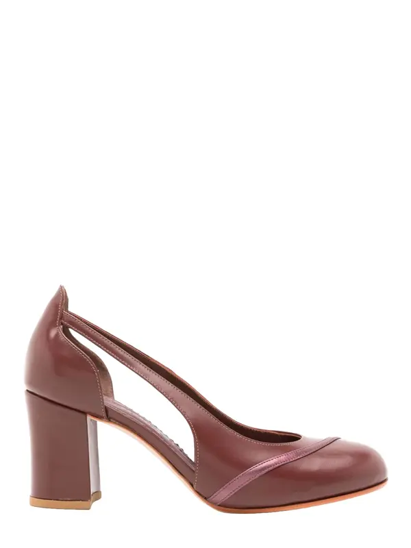 STUDIO CHOFAKIAN Clark 60mm Leather Pumps - Brown