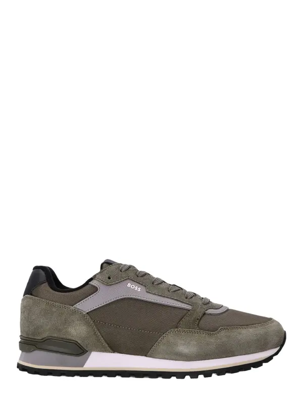 BOSS Suede-trimmed Mesh Sneakers - Green