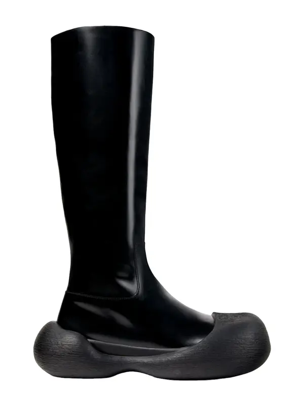 Camper Caramba Round-toe Leather Boots - Black