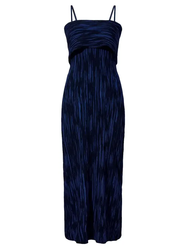 Proenza Schouler White Label Ribbed Knit Maxi Dress - Blue