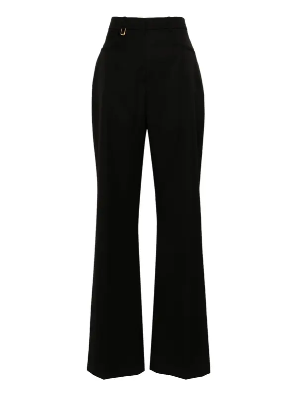 Jacquemus Le Pantalon Sauge Flared Trousers - Black
