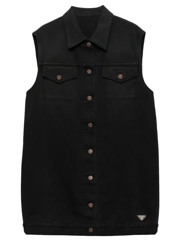 Prada Denim Mini Dress - Black