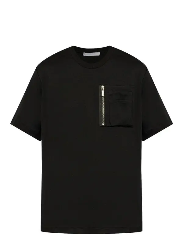 Helmut Lang Zip Pocket Cotton T-shirt - Black