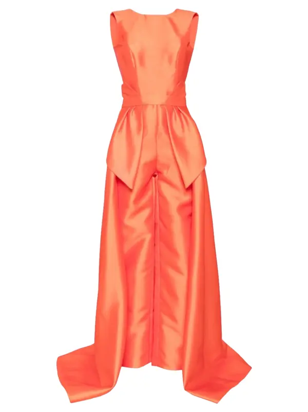 SAIID KOBEISY Mikado Jumpsuit With Detachable Overskirt - Orange