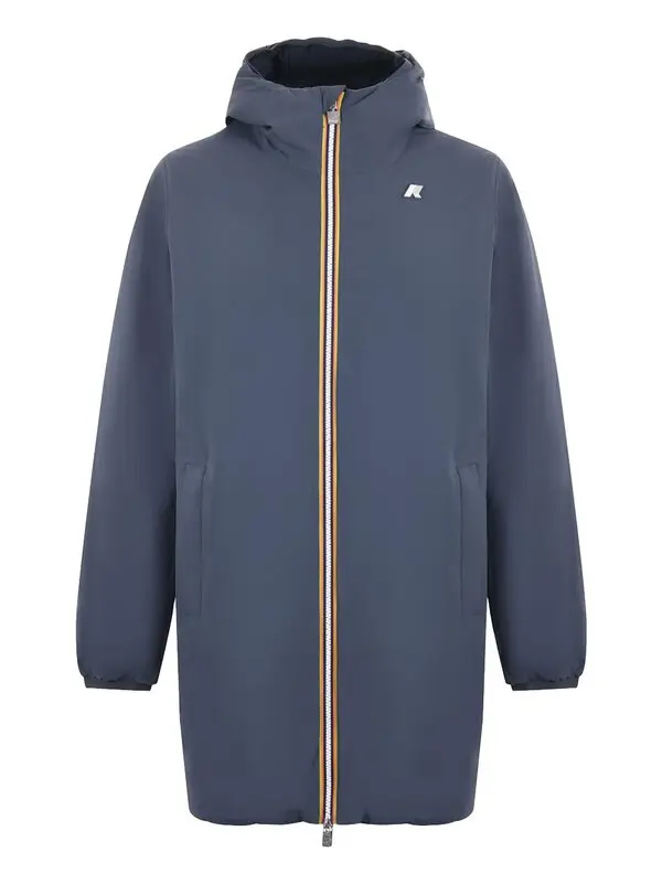 K-WAY Nylon Stretch Coat - Avion/blu Scuro