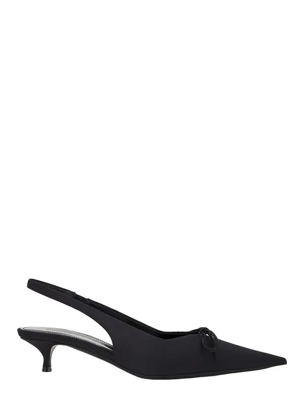 Balenciaga L40 Knife Bow Slingback Heel - Black
