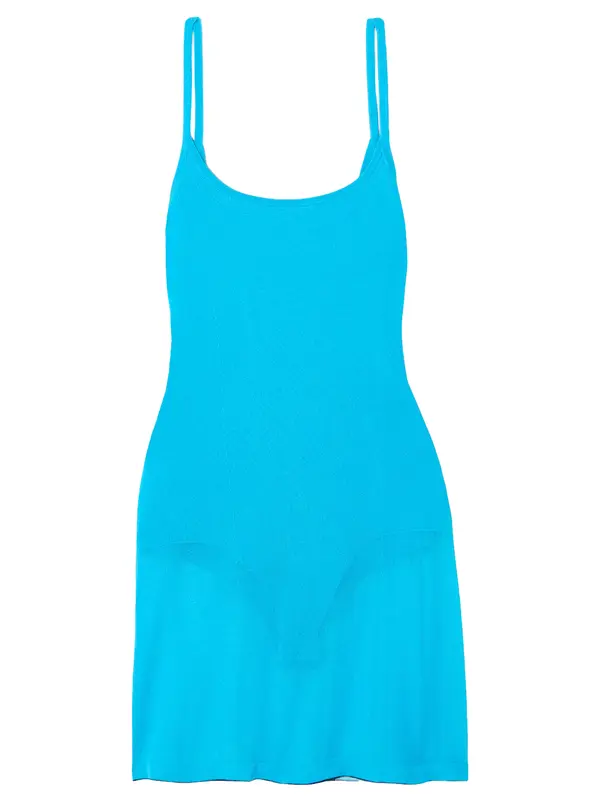 Jacquemus Roupao Stretch-mesh Mini Dress - Blue