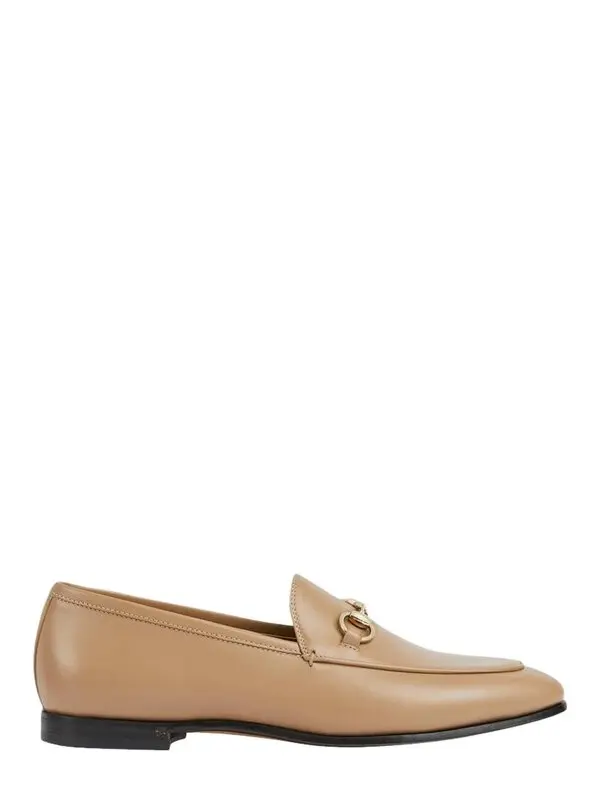 Gucci Jordaan Leather Loafers - Camel