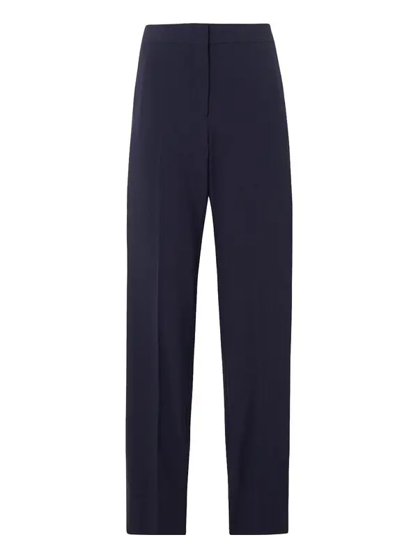 Stella McCartney Stretch Gabardine Straight-leg Trousers - Navy