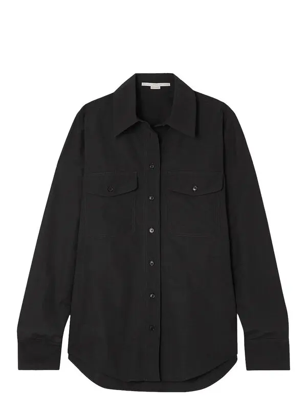 Stella McCartney Cotton-blend Poplin Shirt - Black