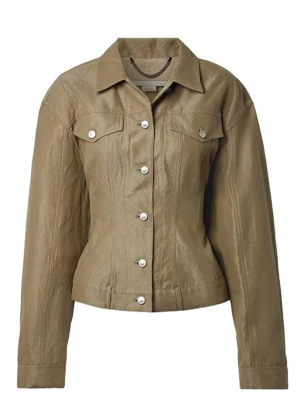 Stella McCartney Cotton And Linen-blend Jacket - Sand