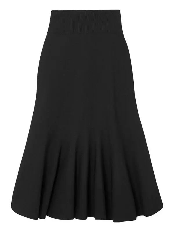 Stella McCartney Knitted Midi Skirt - Black