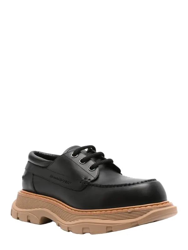 Alexander McQueen Logo-debossed Derby Shoes - Black