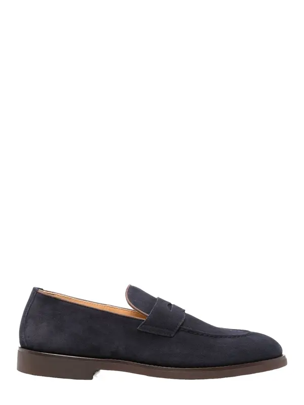 Brunello Cucinelli Penny-slot Suede Loafers - Blue
