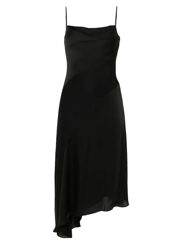 ALLSAINTS Una Satin Midi Dress - Black