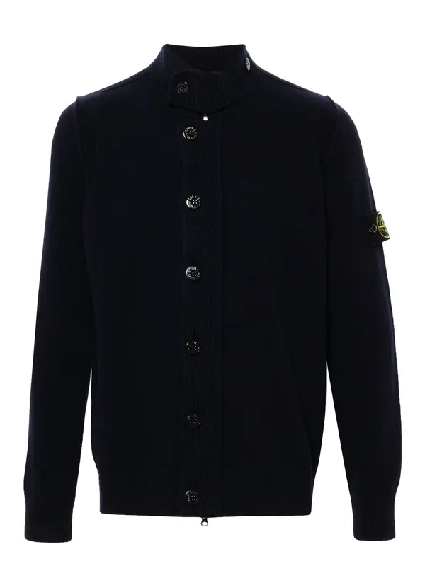 Stone Island Compass Badge High-neck Jumper - Blue