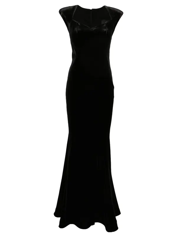 CRISTALLINI Monaco Velvet Dress - Black