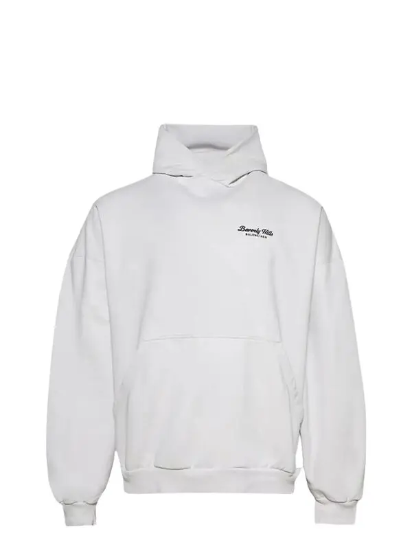 Balenciaga Beverly Hills Embroidered Hoodie - White