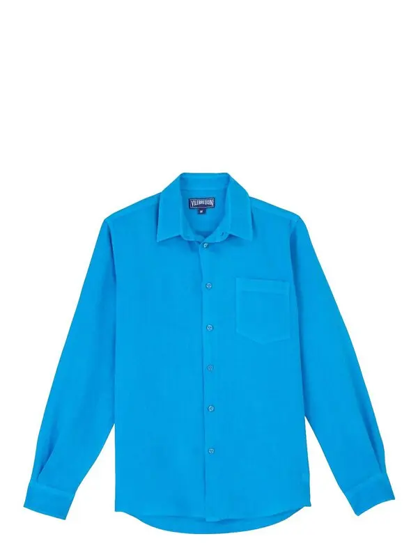 Vilebrequin Long-sleeve Linen Shirt - Blue