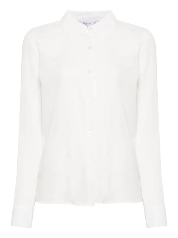AGNÈS B. Graphic-print Cotton Shirt - White