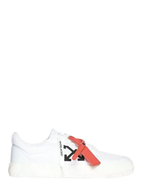 Off-White Low Vulcanized Canvas Sneakers - White