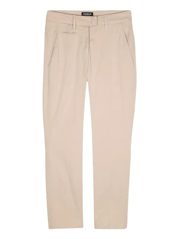 DONDUP Cotton Straight-leg Trousers - Brown