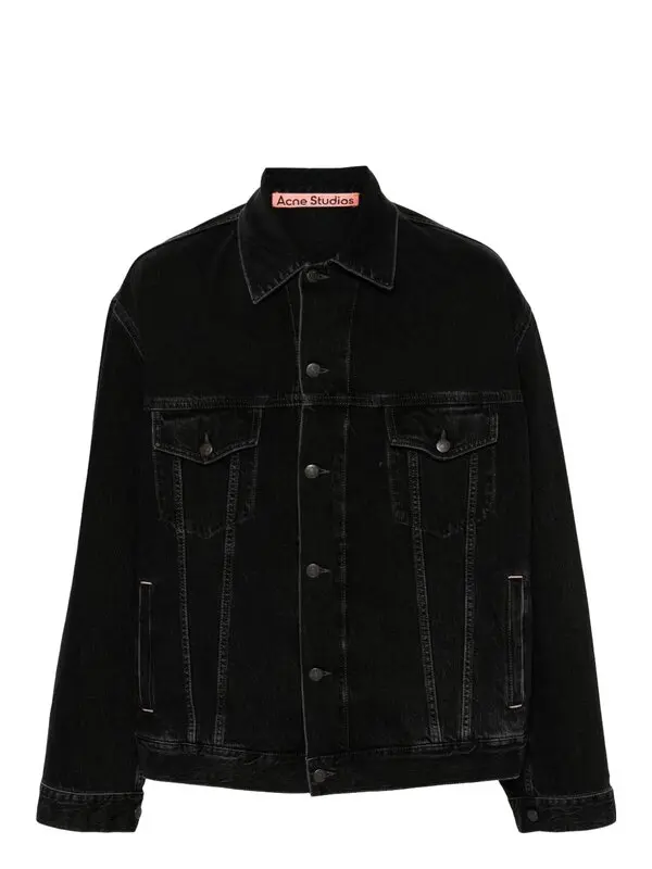 Acne Studios Drop-shoulder Denim Jacket - Black