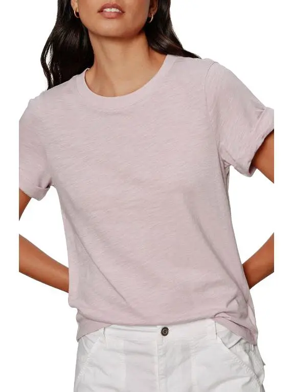 Sanctuary Perfect Roll Sleeve T-shirt - Petal Purple