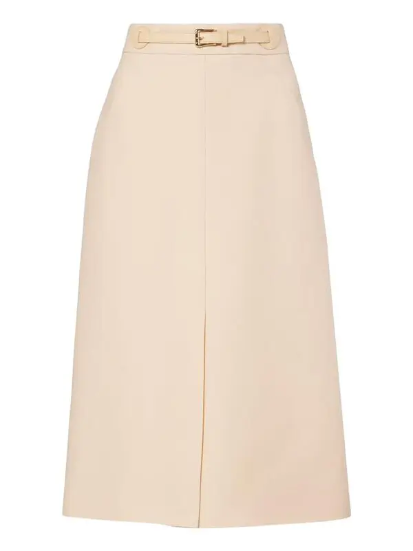 Valentino Garavani Crepe Couture Midi Skirt - Beige