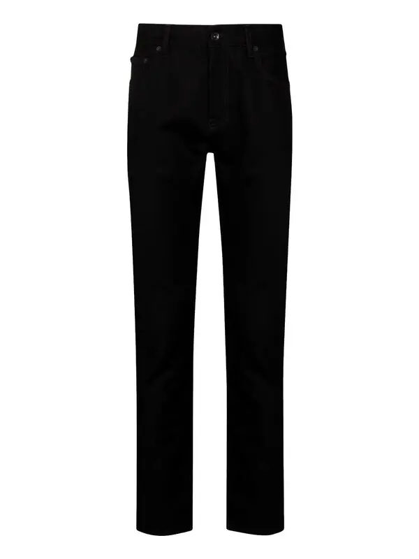 Off-White Diag-stripe Straight Leg Jeans - Black