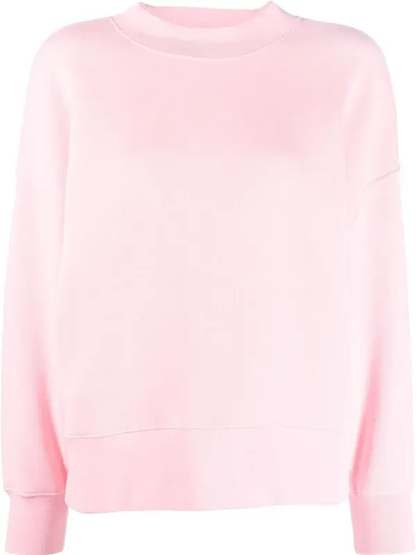Palm Angels Logo Print Cotton Sweatshirt - Pink
