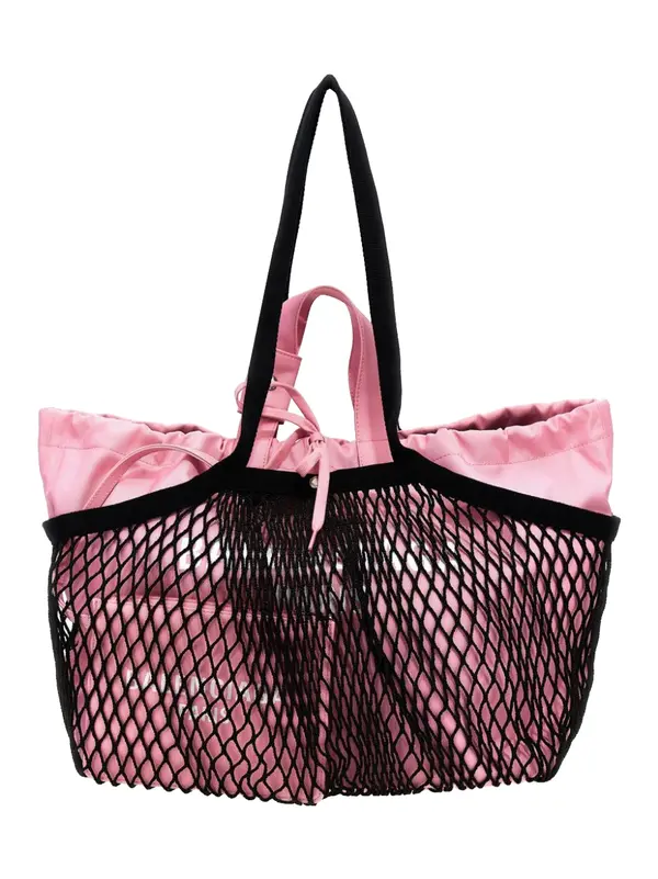 Balenciaga Small 24/7 Layered Mesh Tote Bag - Pink