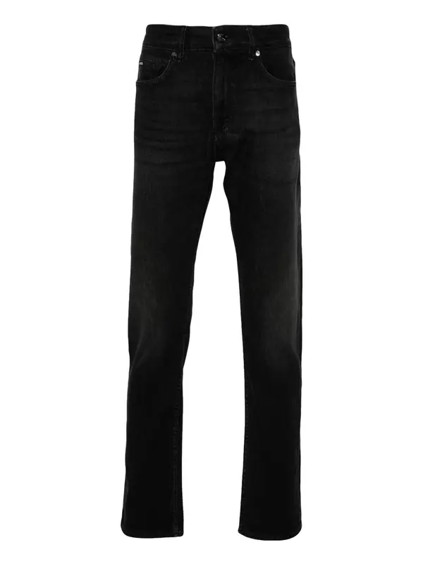 BOSS Mid-rise Slim-fit Jeans - Black