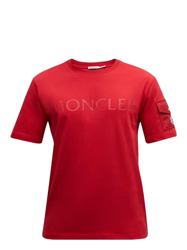 Moncler Laminated Logo T-shirt - Red