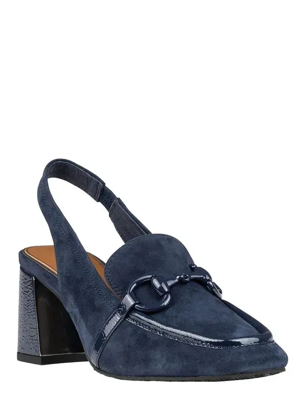 DONALD PLINER Slingback Loafer Pumps - Navy