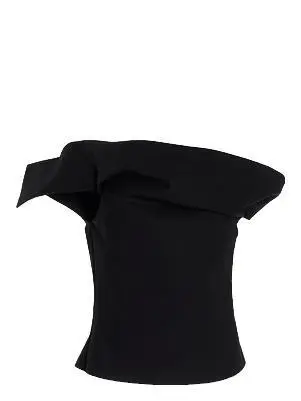 Rosie Assoulin Can't Bare It Off-the-shoulder Top - Black