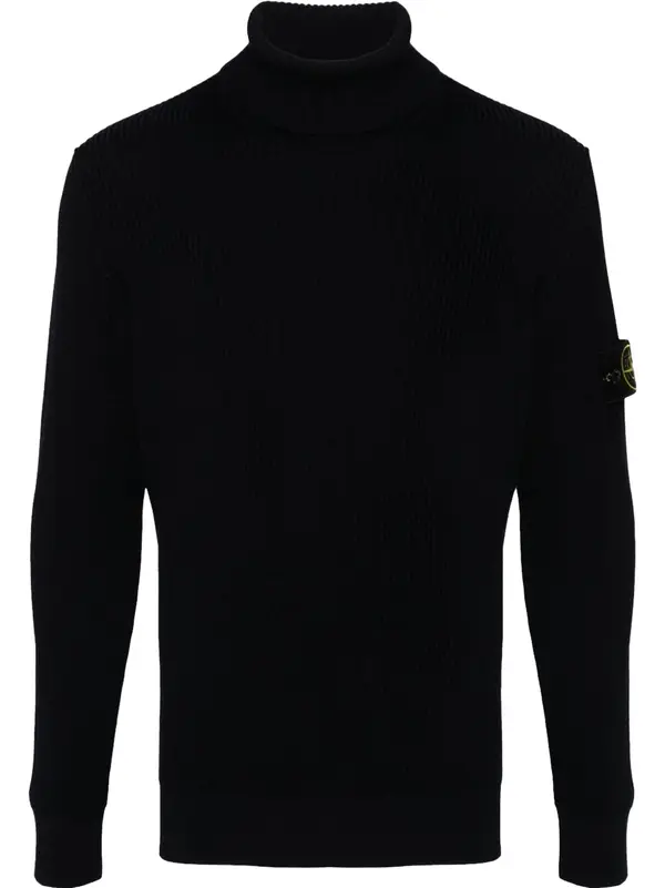 Stone Island Compass-badge Wool Jumper - Blue