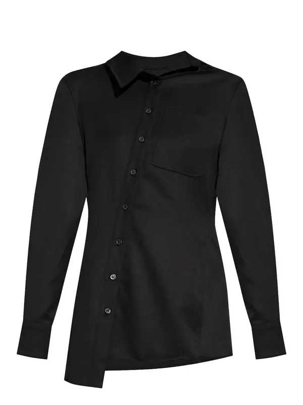 Jacquemus Asymmetric Long-sleeve Shirt - Black