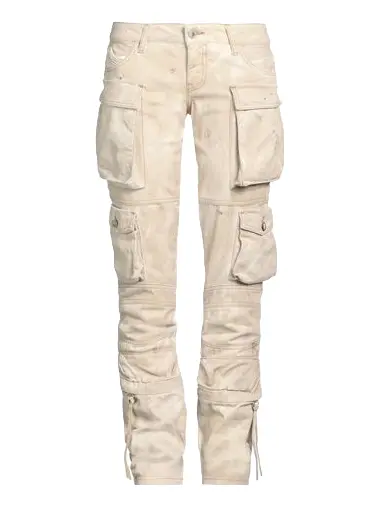 Attico Cotton Cargo Jeans - Beige