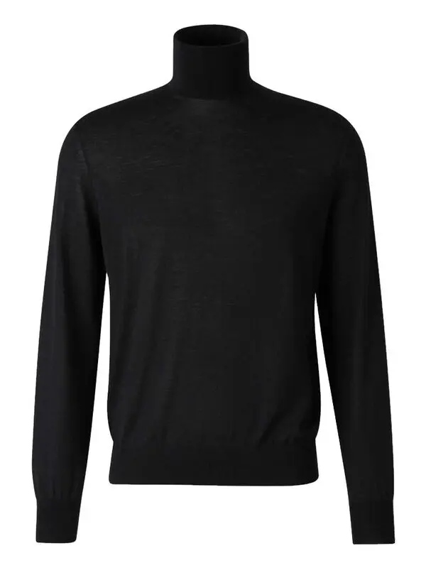 Saint Laurent High Neck Sweater - Black