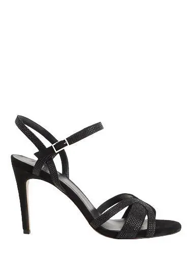 8 BY YOOX Leather High Heel Sandal With Studs - Black