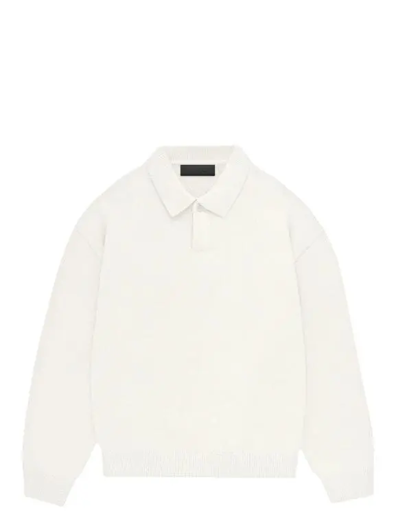 Fear Of God Essentials Knit Polo Shirt - Cloud Dancer