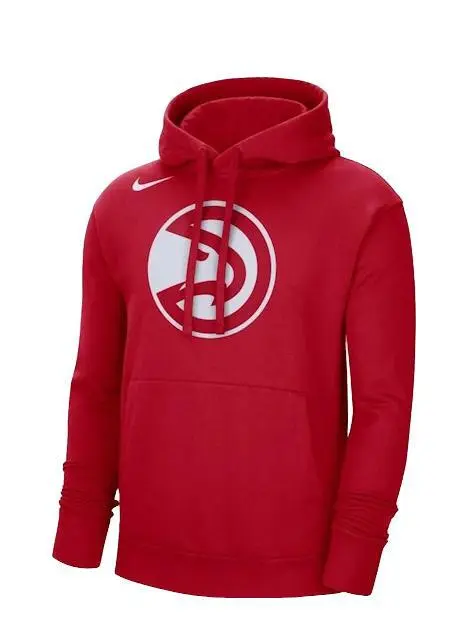 Nike Nba Atlanta Hawks Fleece Pullover Hoodie - Red