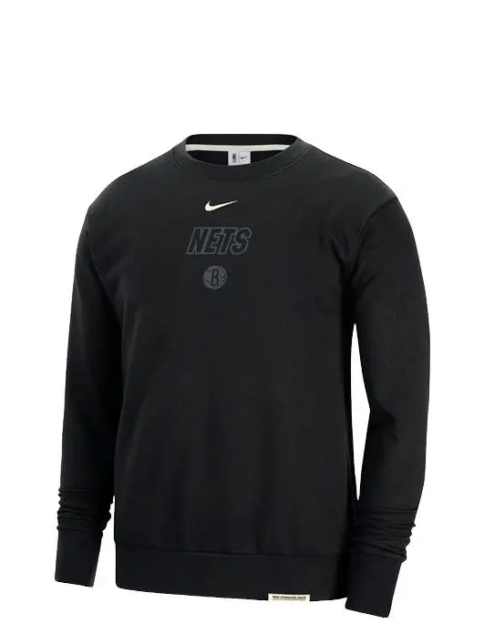 Nike Nba Brooklyn Nets Standard Issue Sweatshirt - Black