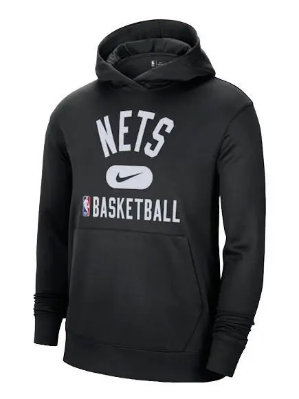 Nike Nba Brooklyn Nets Dri-fit Hoodie - Black