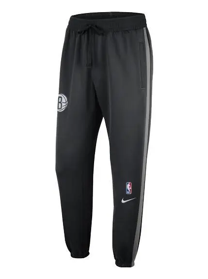 Nike Nba Brooklyn Nets Showtime Drifit Standard Pants - Black
