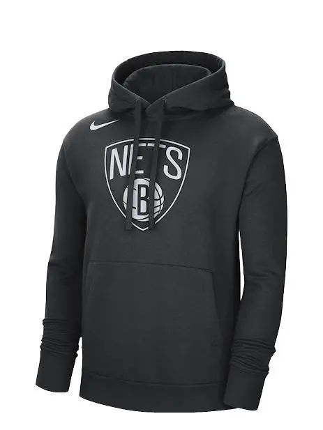 Nike Nba Brooklyn Nets Fleece Pullover Hoodie - Black